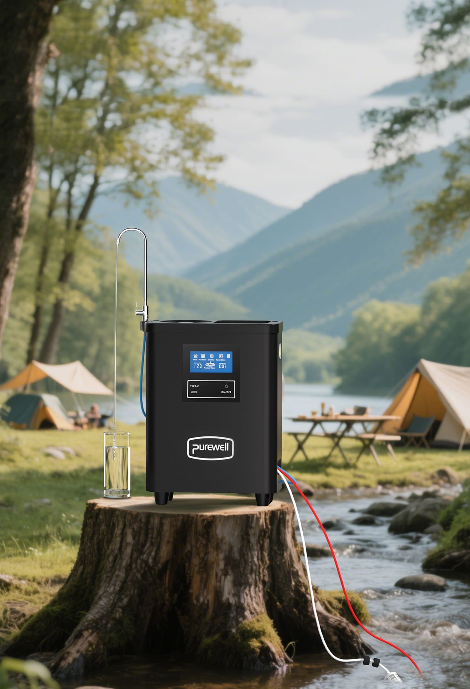 Portable RO Purifier – Purewell - Gravity-fed Water Filtration System