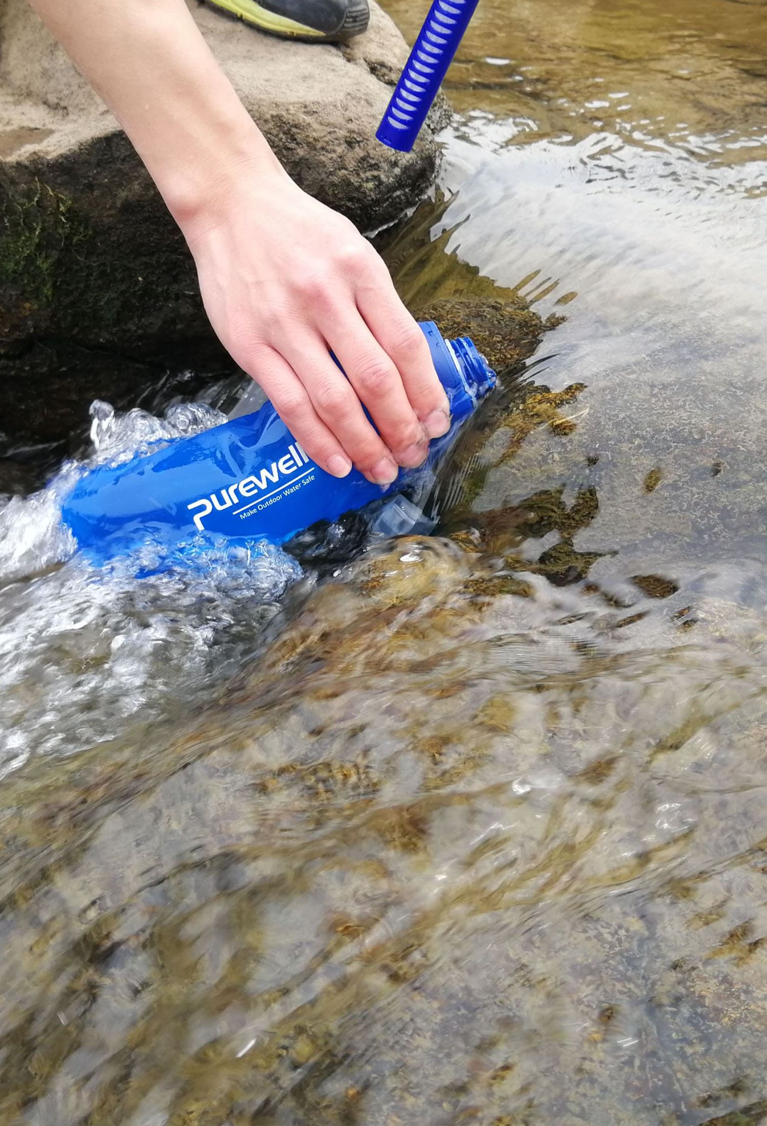 Softflask with Filter – Purewell - Gravity-fed Water Filtration System