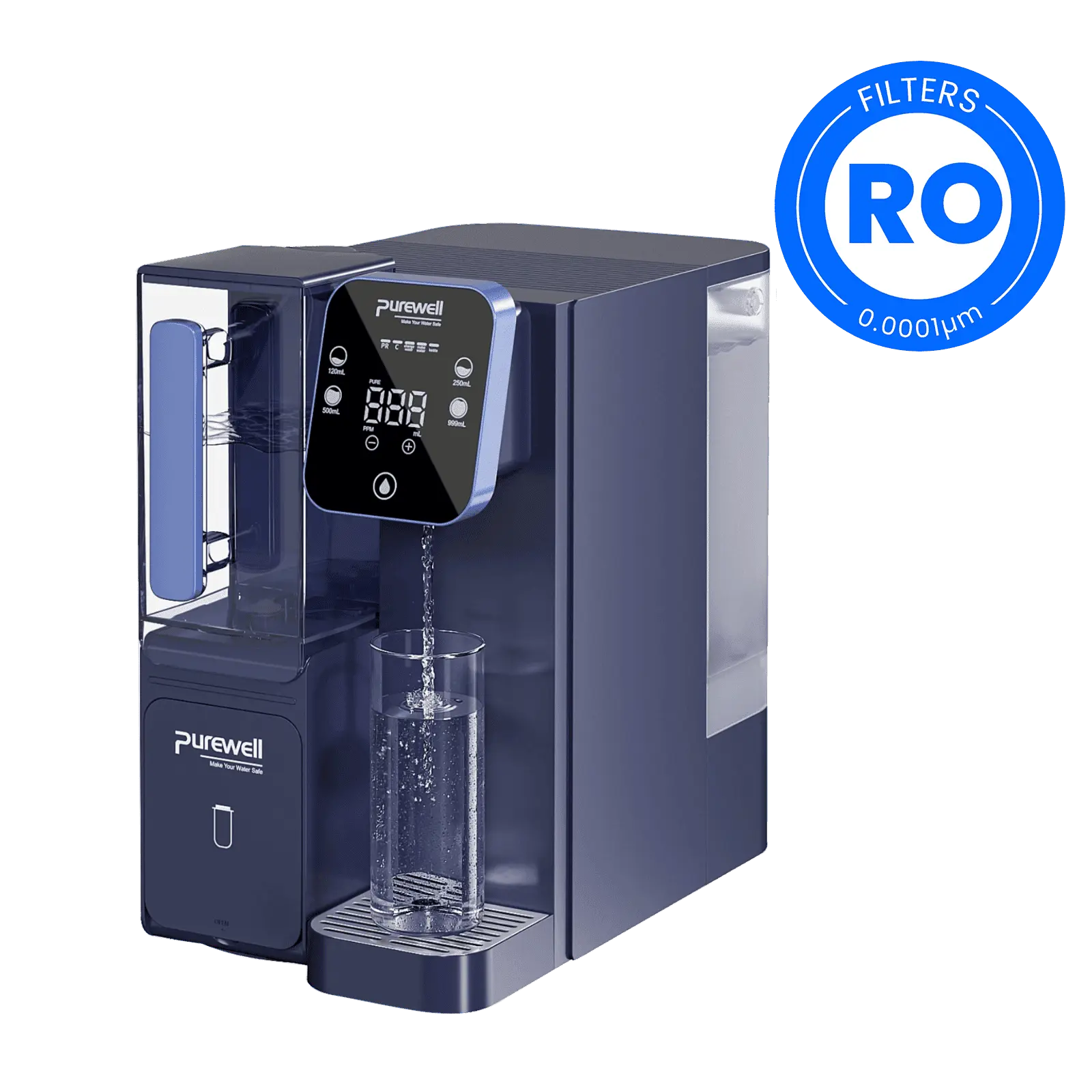 Purewell® Countertop Reverse Osmosis Water Purification System, Alkali ...